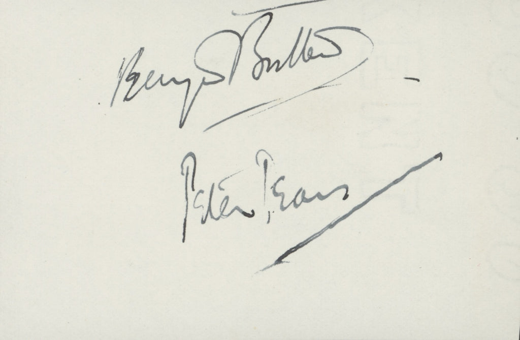 Britten, Benjamin. (1913–76) & Pears, Peter. (1910–1986) Autograph Sig – Schubertiade Music and Arts