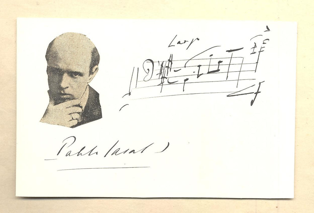 Casals, Pablo. (1876–1973) Autograph Musical Quotation – Schubertiade ...