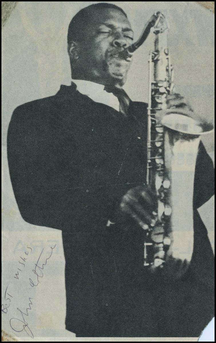 [Jazz & Song] Coltrane, John. (1926–1967) Signed Photograph ...
