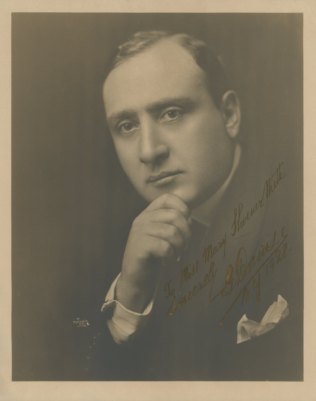 Danise, Giuseppe. (1882-1963) Signed Photograph – Schubertiade Music and Arts