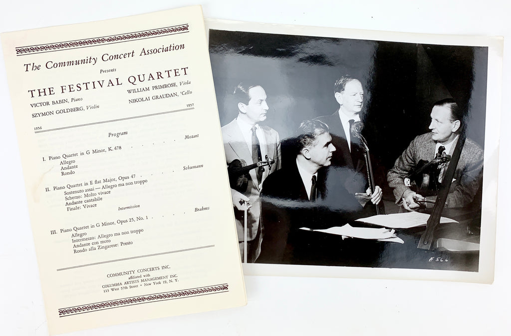 The Festival Quartet [Primrose, William. (1904–1982)] [Goldberg, Szymo – Schubertiade Music and Arts