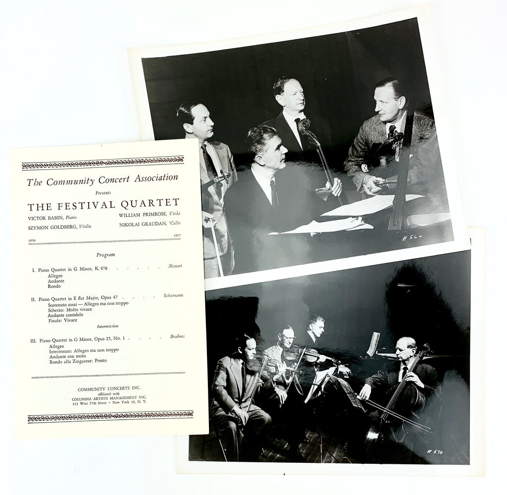 The Festival Quartet [Primrose, William. (1904–1982)] [Goldberg, Szymo – Schubertiade Music and Arts