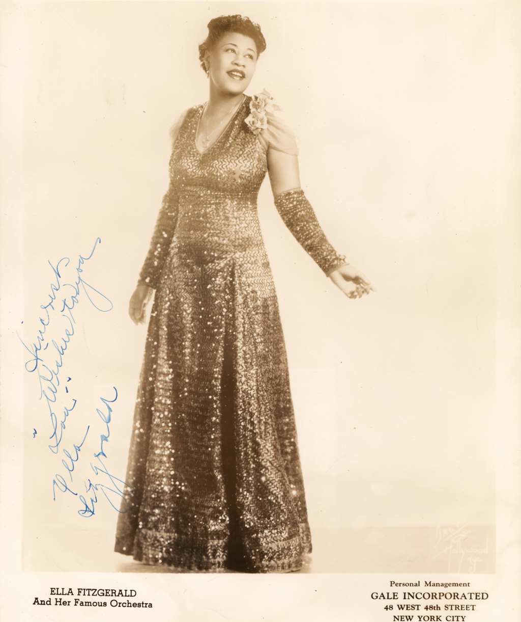 Fitzgerald, Ella. (1917–1996) Early Signed Photograph – Schubertiade ...