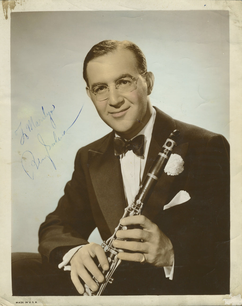 Goodman, Benny. (1909–1986) Signed Photograph – Schubertiade Music and Arts