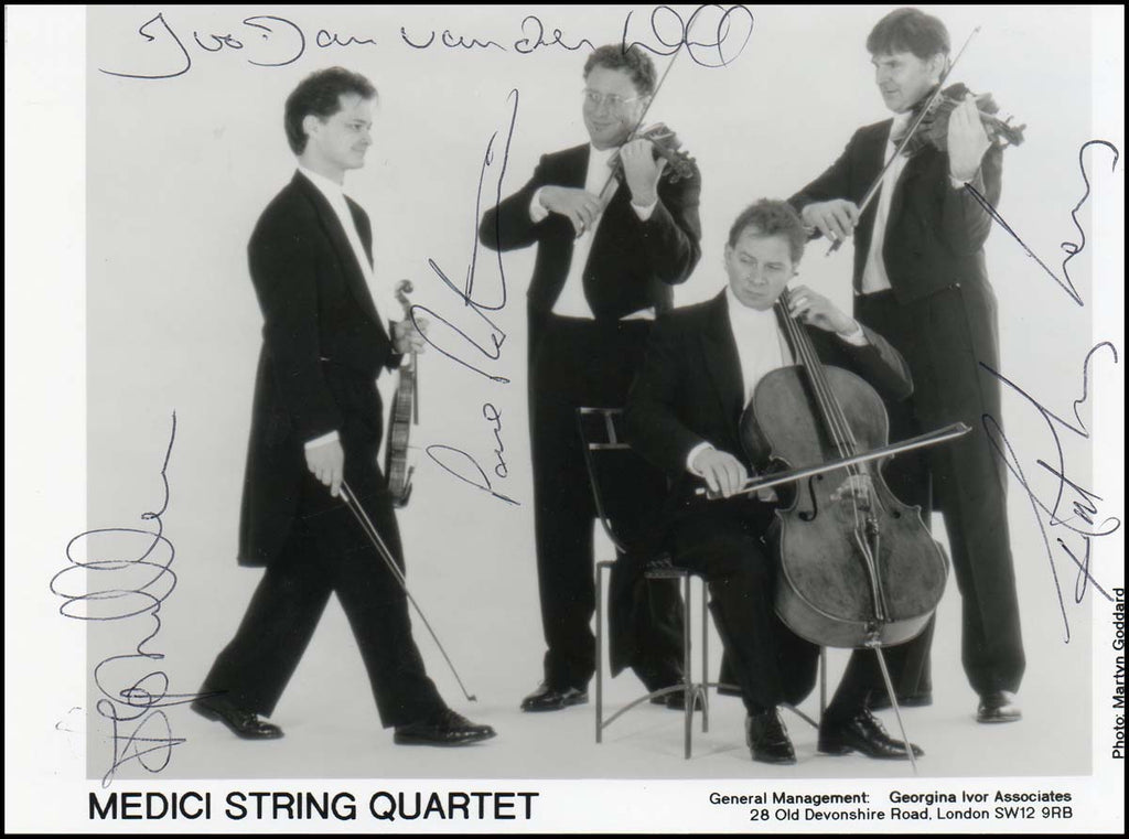 [String Quartets] Medici String Quartet. Signed Photograph – Schubertiade Music and Arts