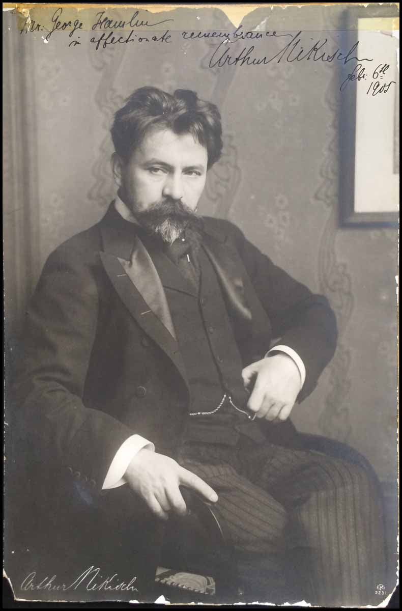 Nikisch, Arthur. (1855-1922) Signed Photograph to George Hamlin – Schubertiade Music and Arts