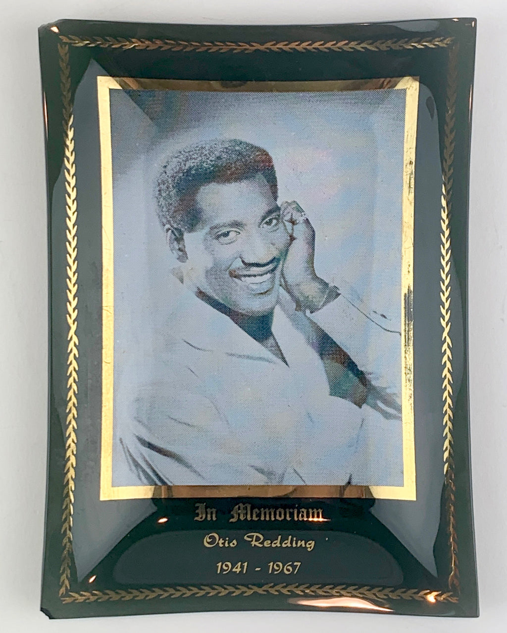 Redding, Otis. (1941-1967) Glass Photographic Memorial Tray – Schubertiade Music and Arts