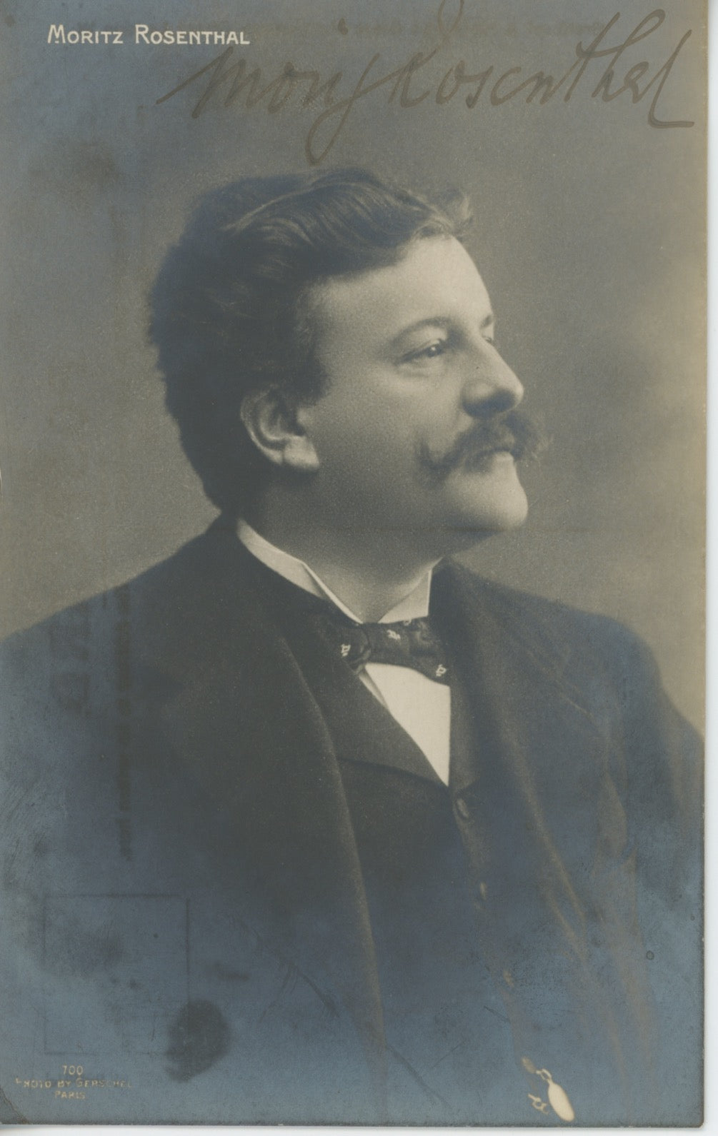 Rosenthal, Moriz. (1862–1946) Signed Photograph Postcard – Schubertiade Music and Arts