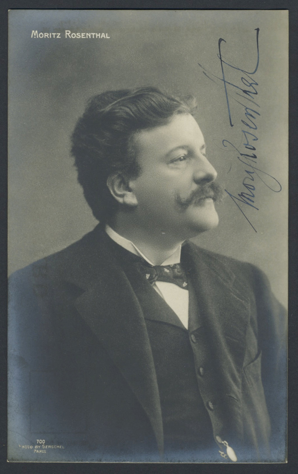 Rosenthal, Moriz. (1862–1946) Signed Postcard Photograph – Schubertiade Music and Arts