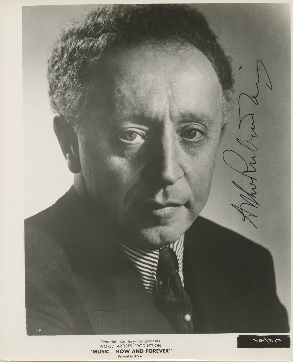 Rubinstein, Arthur. (1887–1982) Signed Photograph – Schubertiade Music and Arts