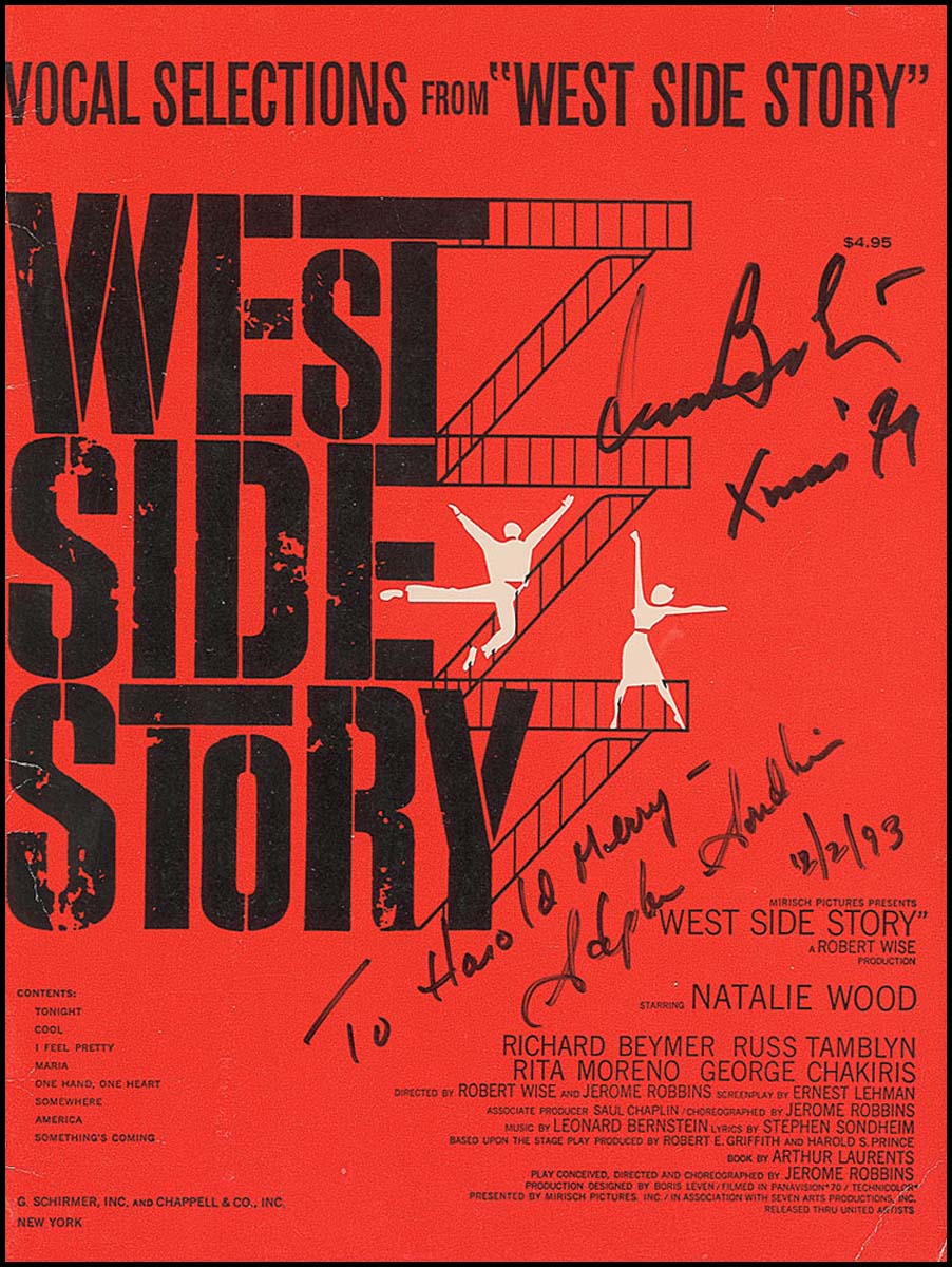[West Side Story] Bernstein, Leonard. (1918–1990) & Sondheim, Stephen ...