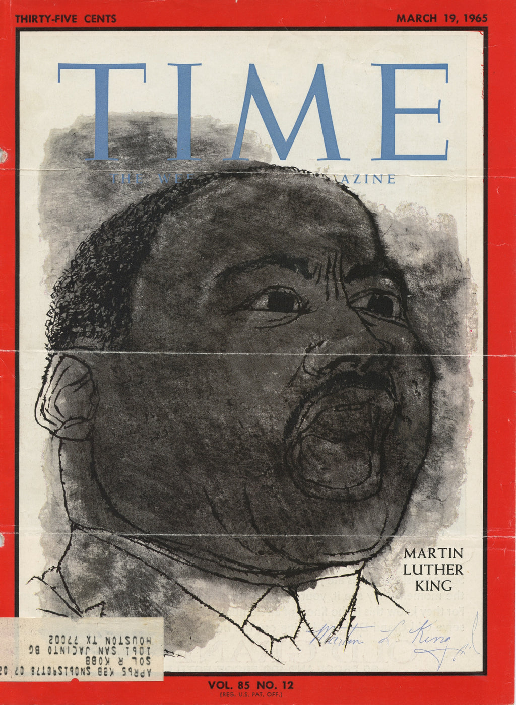 King Jr., Martin Luther. (1929-1968) [Shahn, Ben. (1898 - 1969)] TIME ...