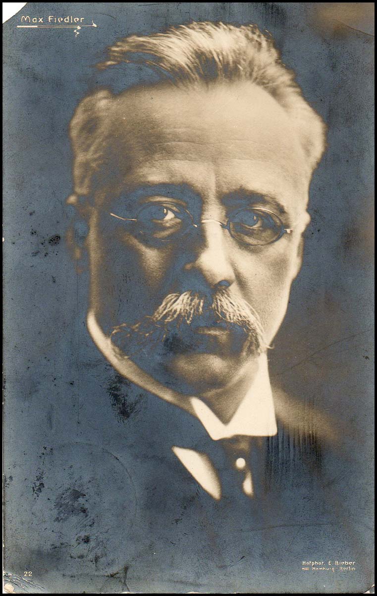 [Boston Symphony Orchestra] Fiedler, Max. (1859 - 1939) Signed Photogr ...