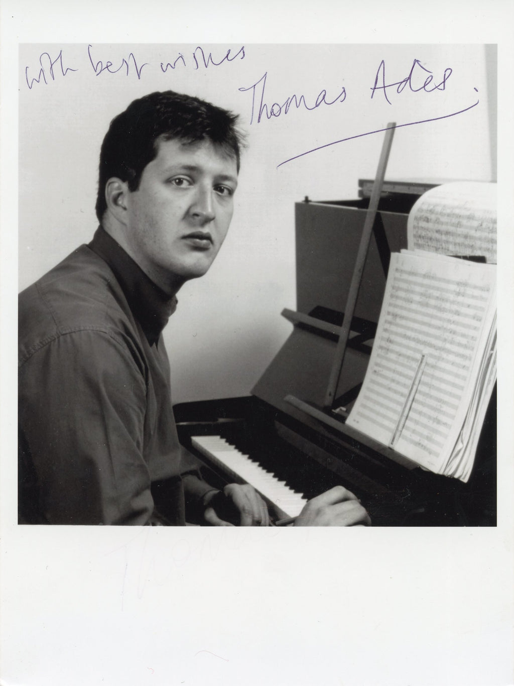 Adès, Thomas. (b. 1971) Signed photograph – Schubertiade Music and Arts