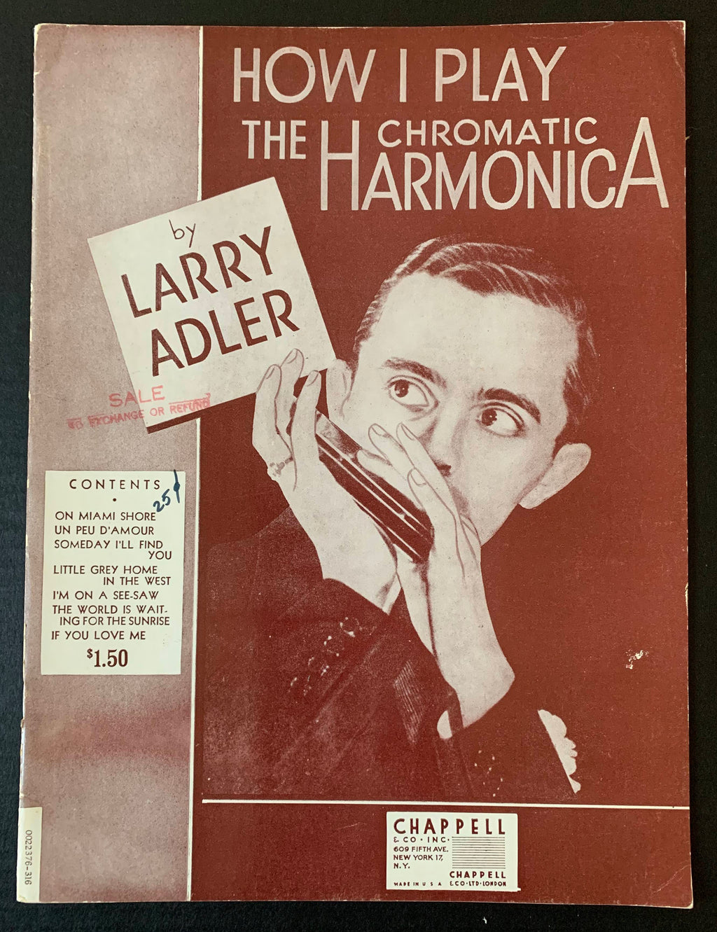 [Harmonica] Adler, Larry. (1914–2001) "How I Play the Chromatic Harmon ...