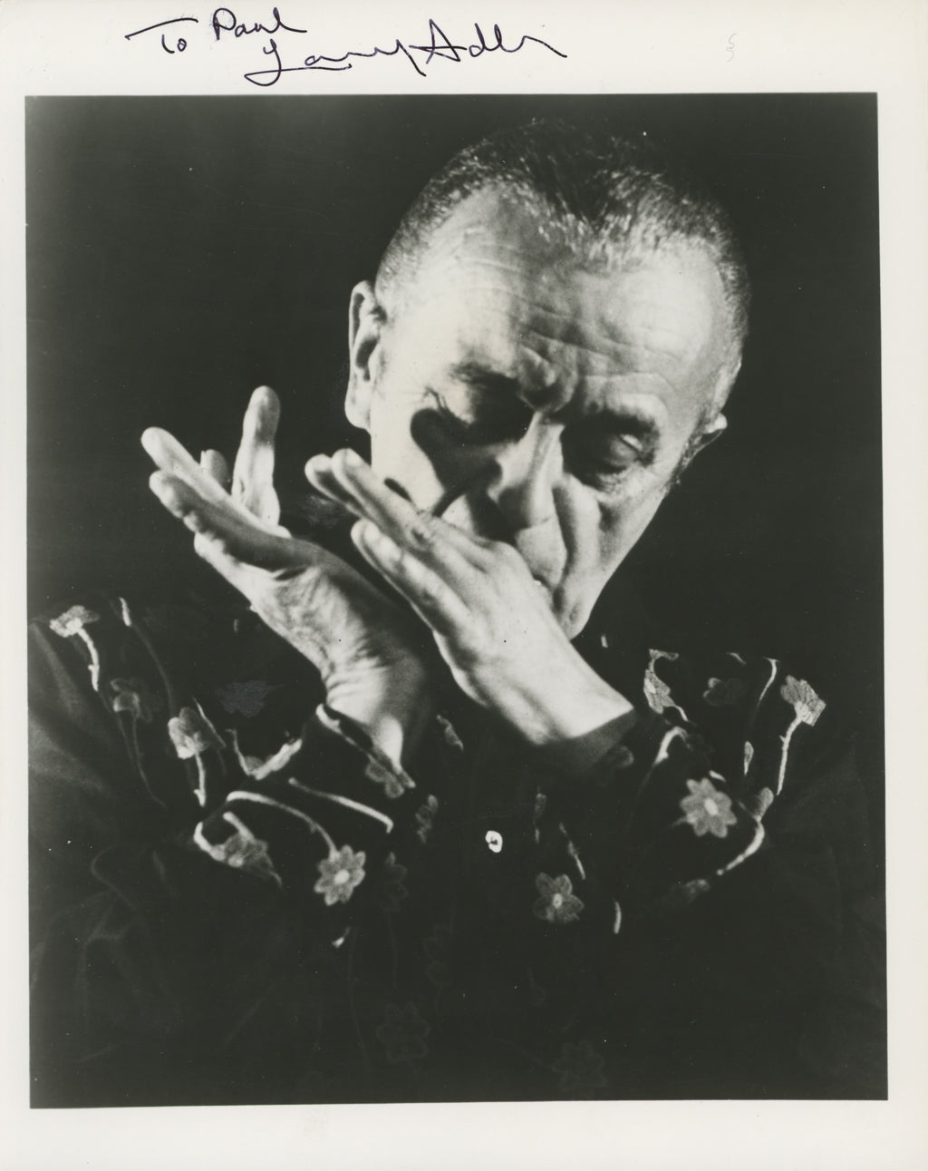 [Harmonica] Adler, Larry. (1914–2001) Signed Photograph – Schubertiade ...