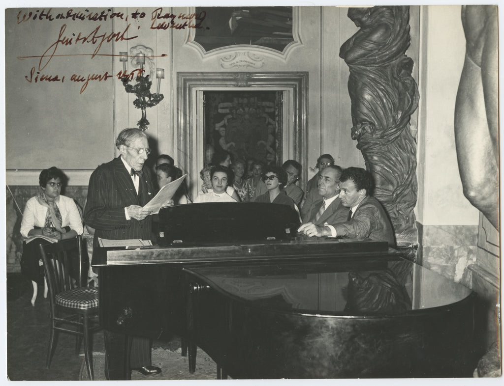 Agosti, Guido. (1901–1989) [Cortot, Alfred. (1877–1962)] Autograph Sig ...