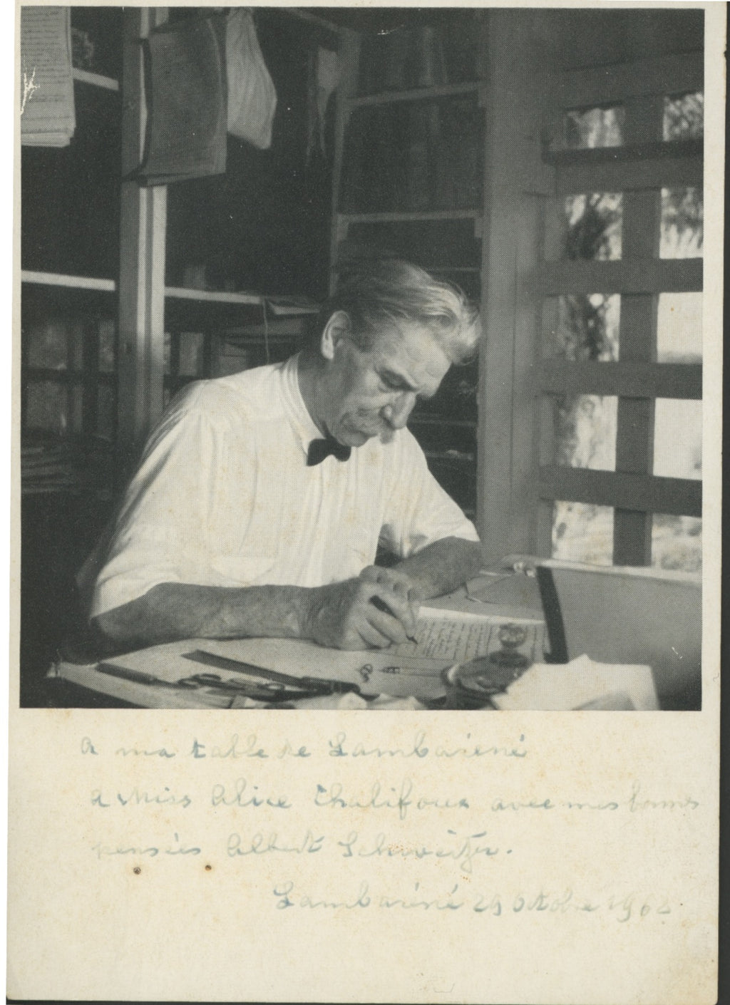 Schweitzer, Albert. (1875-1965) Signed Photograph to a Famous Harpist ...