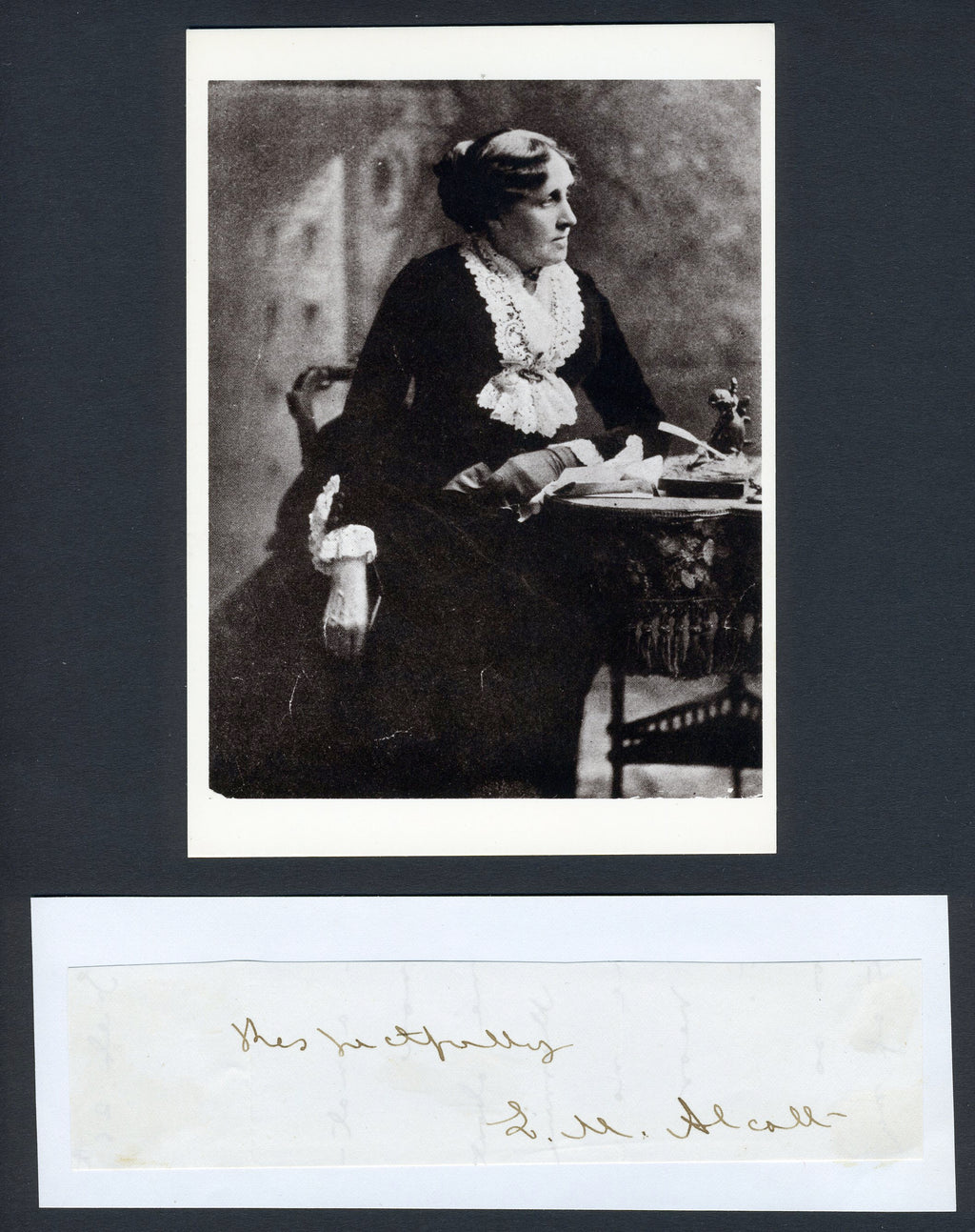 Alcott, Louisa May. (1832 - 1888) Autograph Signature – Schubertiade ...