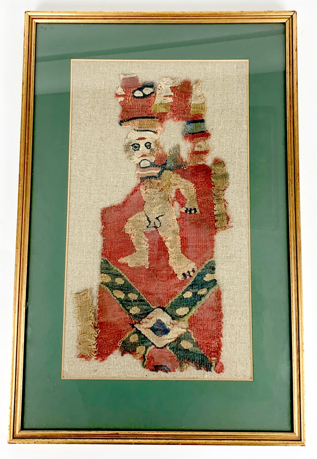 [Coptic Textile] Ancient Egyptian Coptic Fragmented Textile with Stand ...