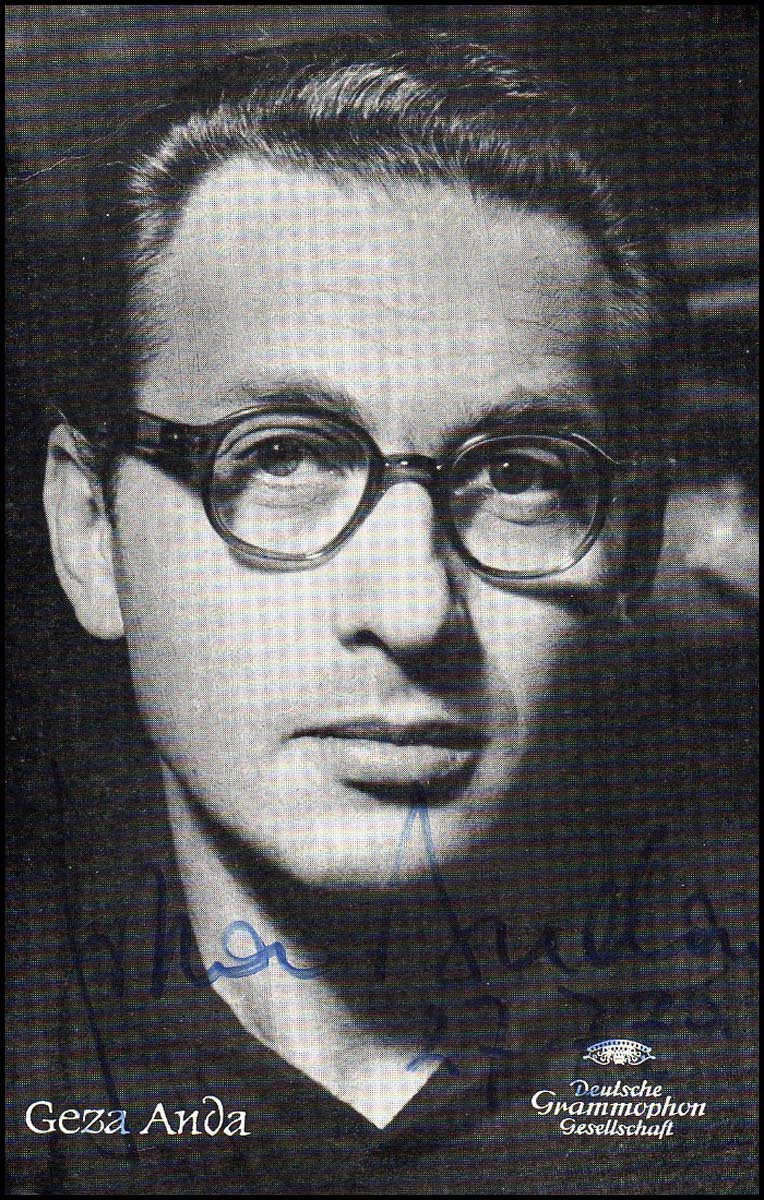 Anda, Geza. (1921-1976) Signed Photograph – Schubertiade Music and Arts