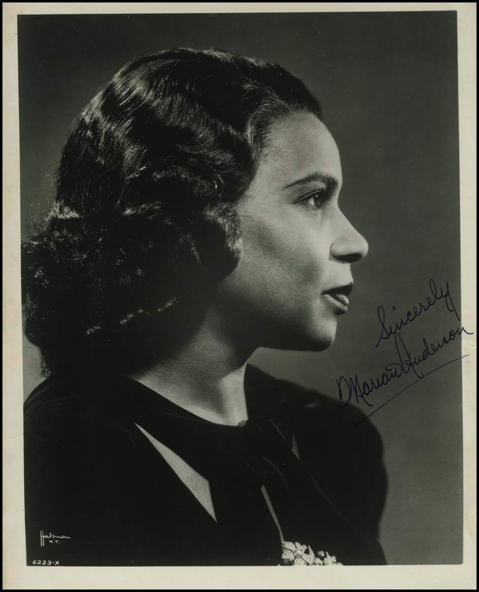 Anderson, Marian. (1897–1993) Signed Photograph – Schubertiade Music ...