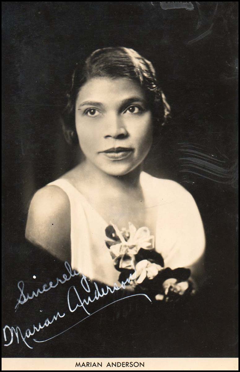 Anderson, Marian. (1897–1993) Signed Photograph – Schubertiade Music ...