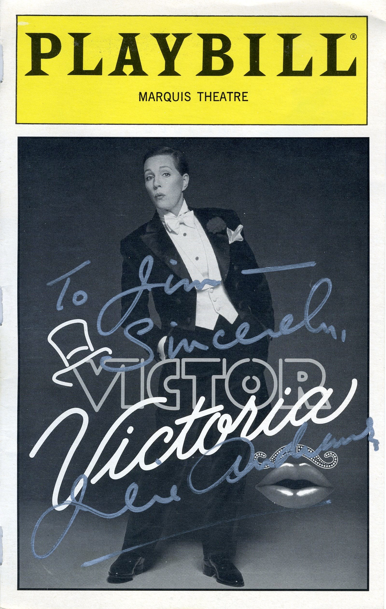 Andrews, Julie. (b. 1935) Signed Playbill Cover of "Victor Victoria ...