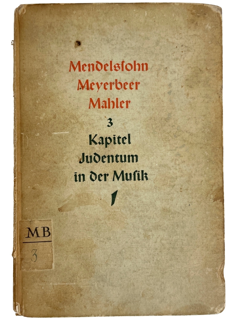 [Anti-Semitism in Music] [National Socialism] Blessinger, Karl. (1888 ...