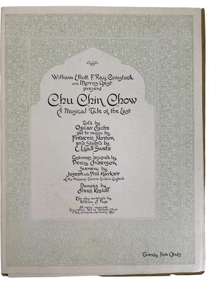 [Asche, Oscar. (1871-1936) & Anderson, Percy. (18510-1928)] "Chu Chin ...