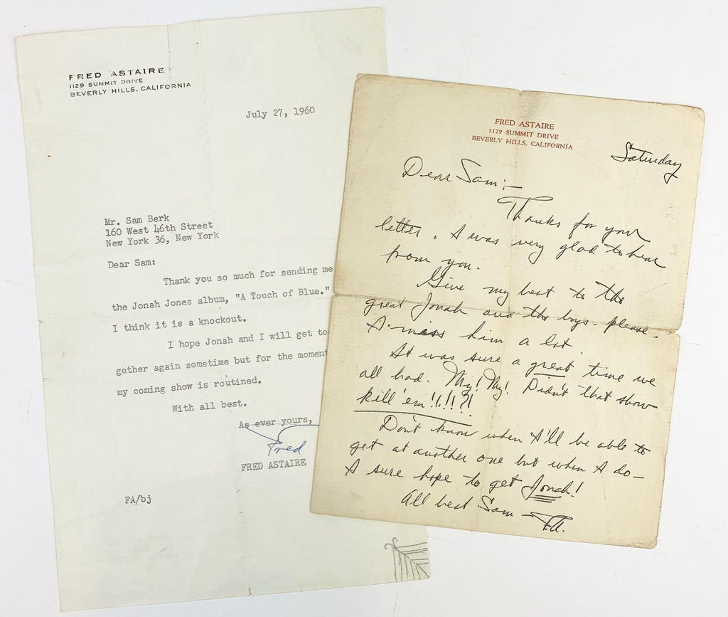 Astaire, Fred. (1899–1987) [Berk, Sammy. (1894–1983)] [Jones, Jonah ...