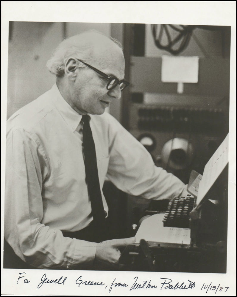 Babbitt, Milton. (b. 1916) Signed Photograph – Schubertiade Music and Arts