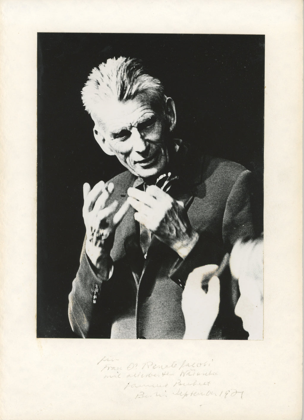 Beckett, Samuel. (1906–1989) Signed Photograph – Schubertiade Music and ...
