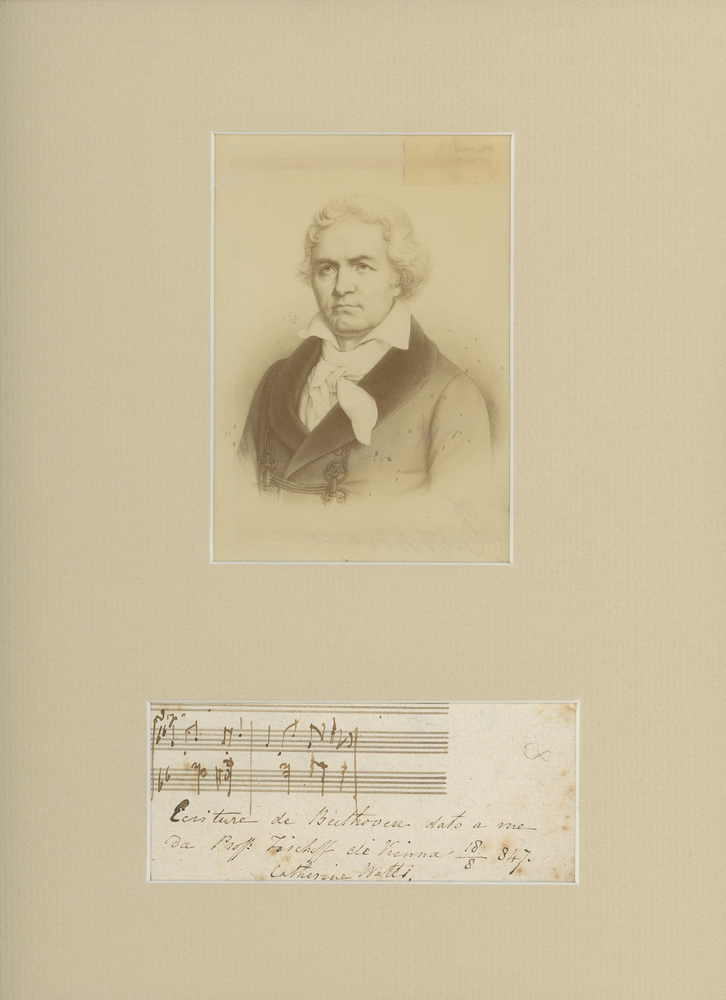 Beethoven, Ludwig van. (1770–1827) Autograph Musical Manuscript Fragme ...
