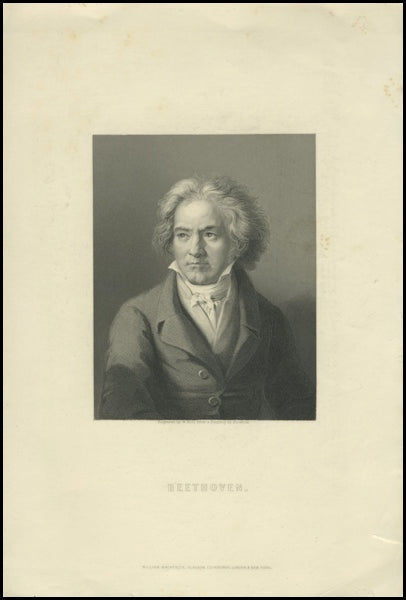 Beethoven, Ludwig van. (1770–1827) Portrait Engraving – Schubertiade ...