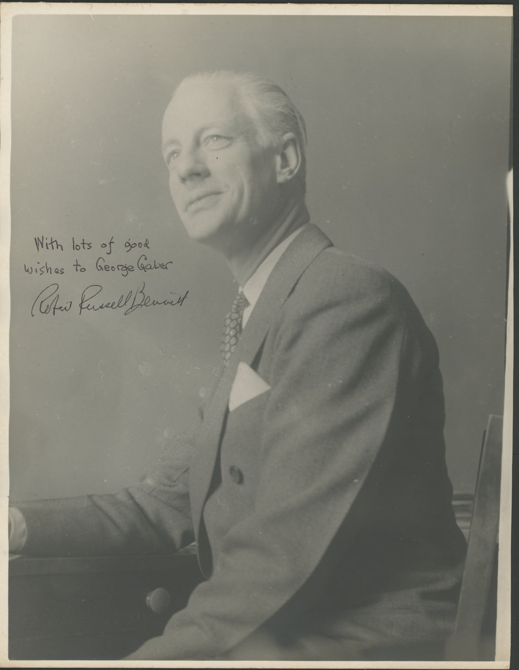 Bennett, Robert Russell. (1894–1981) Signed Photograph – Schubertiade ...