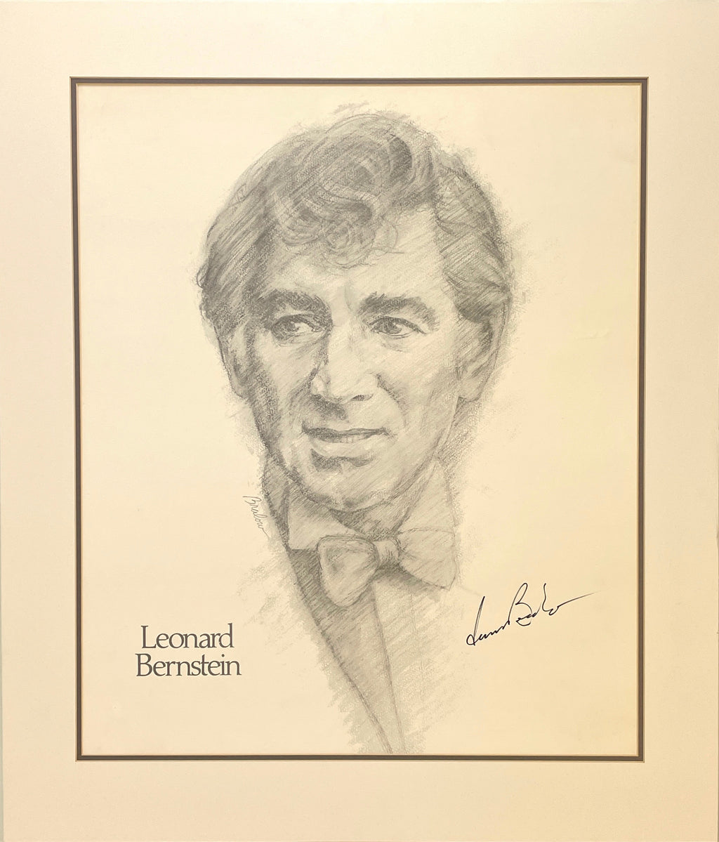 Bernstein, Leonard. (1918–1990) Large Original Drawing - SIGNED ...