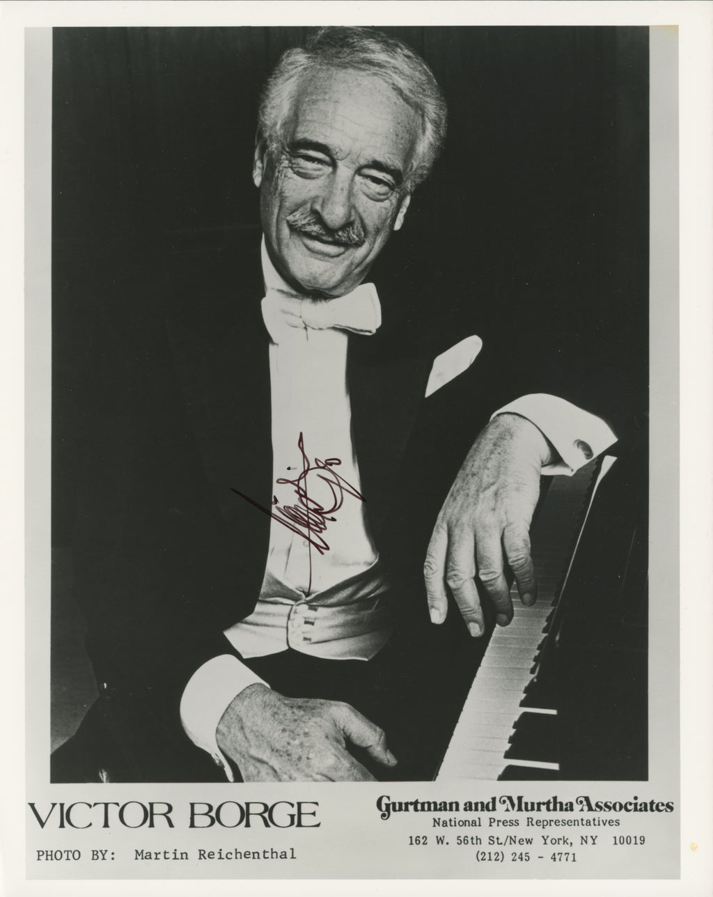 Borge, Victor. (1909–2000) Signed Promotional Photograph – Schubertiade ...