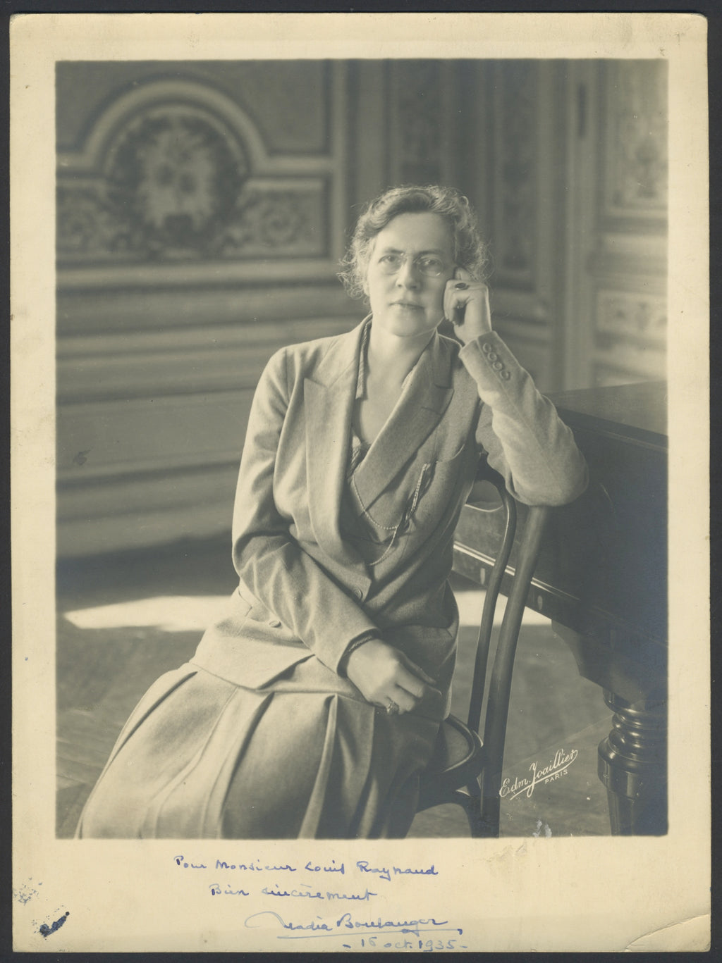 Boulanger, Nadia. (1887–1979) Signed Photograph – Schubertiade Music ...