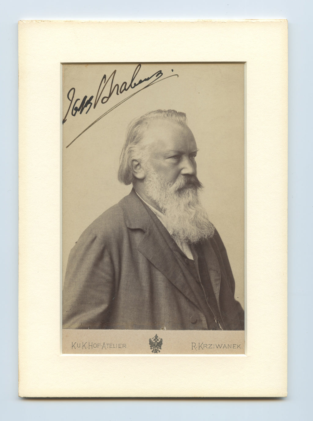 Brahms, Johannes. (1833–1897) Signed Cabinet Photograph – Schubertiade ...