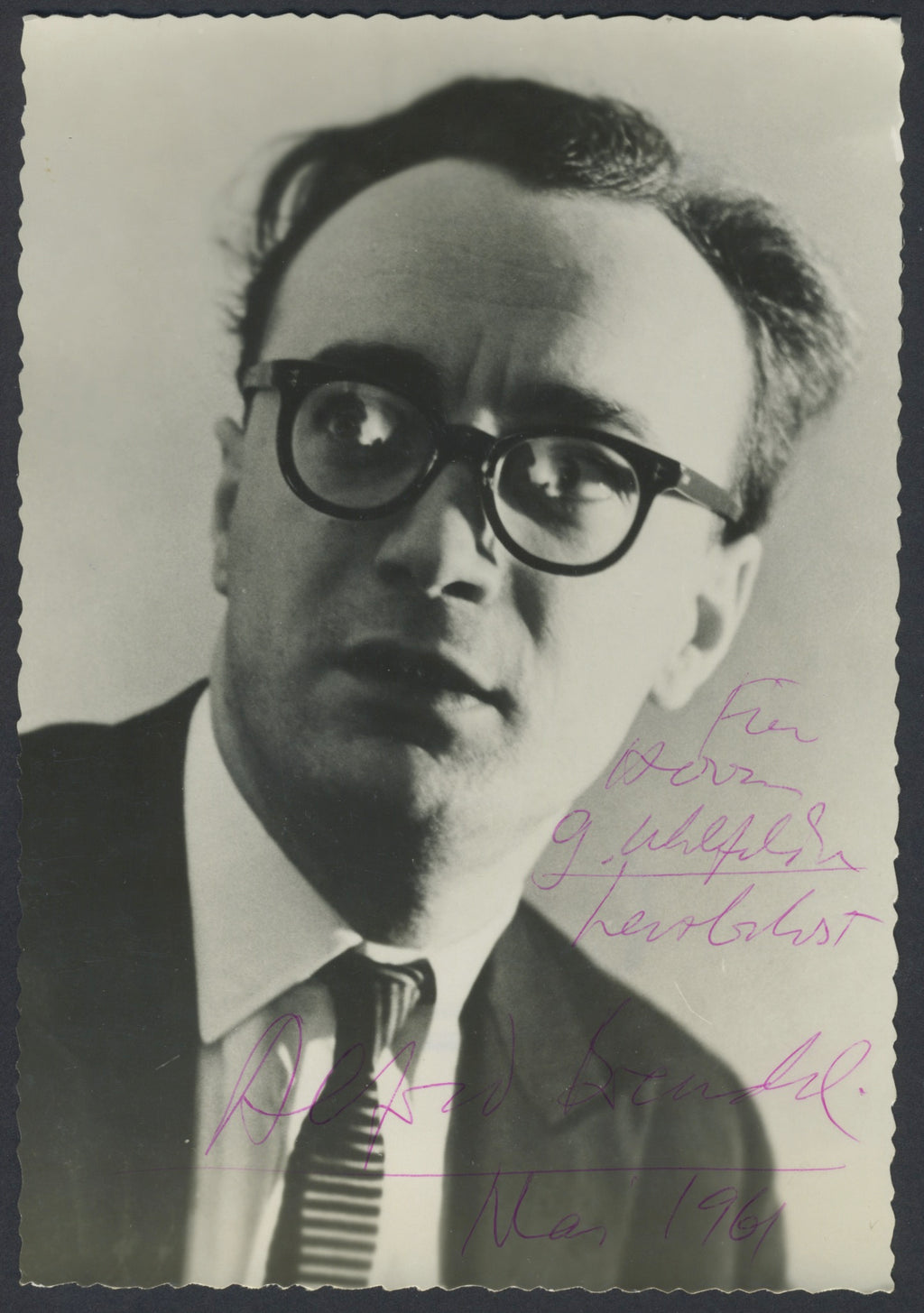 Brendel, Alfred. (b. 1931) Signed Photograph – Schubertiade Music and Arts