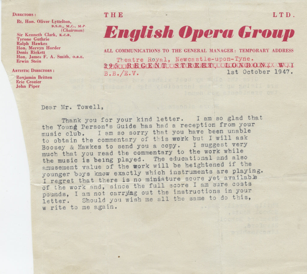 Britten, Benjamin. (1913–1976) Holiday Tales Sheet Music – Schubertiade ...