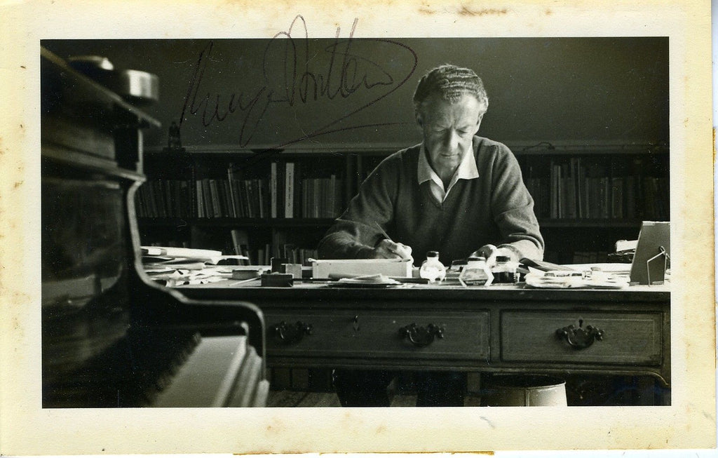 Britten, Benjamin. (1913–1976) Signed Photograph at Work – Schubertiade ...