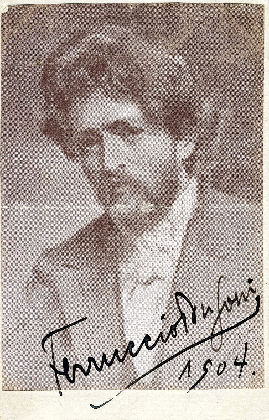 Busoni, Ferruccio. (1866-1924) Signed Portrait – Schubertiade Music and ...