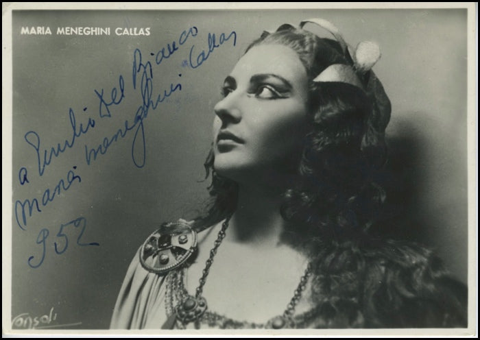 Callas, Maria. (1923–1977) Early Signed Photograph – Schubertiade Music ...