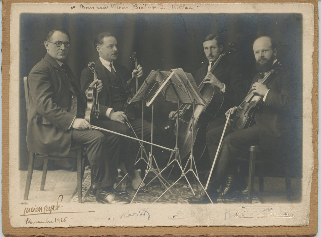 Capet Quartet. (1893–1928) Signed Photograph, 1925 – Schubertiade Music ...