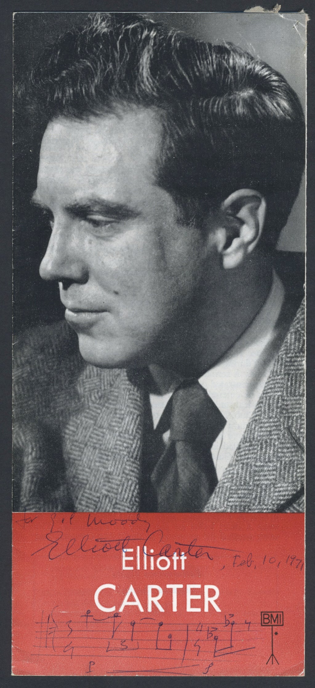 Carter, Elliot. (1908–2012) Second String Quartet - Autograph Musical ...