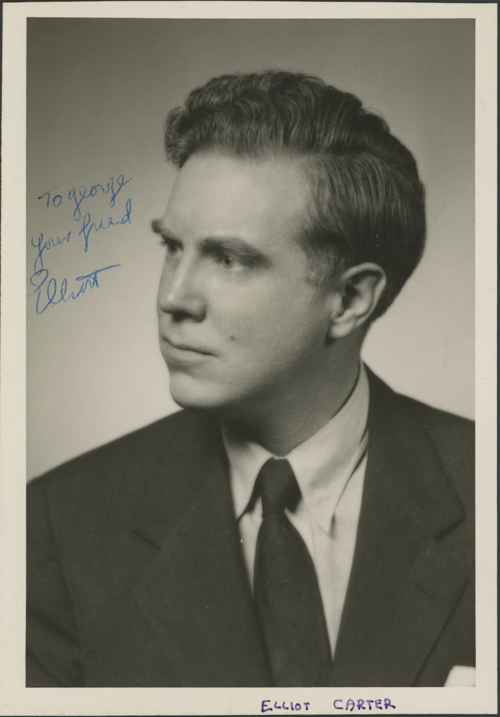 Carter, Elliott. (1908–2012) Signed Photograph – Schubertiade Music and ...
