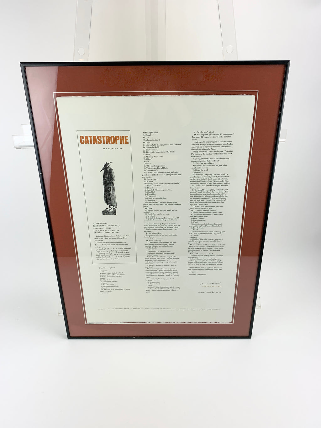 Beckett, Samuel. (1906–1989) Catastrophe for Václav Havel ...