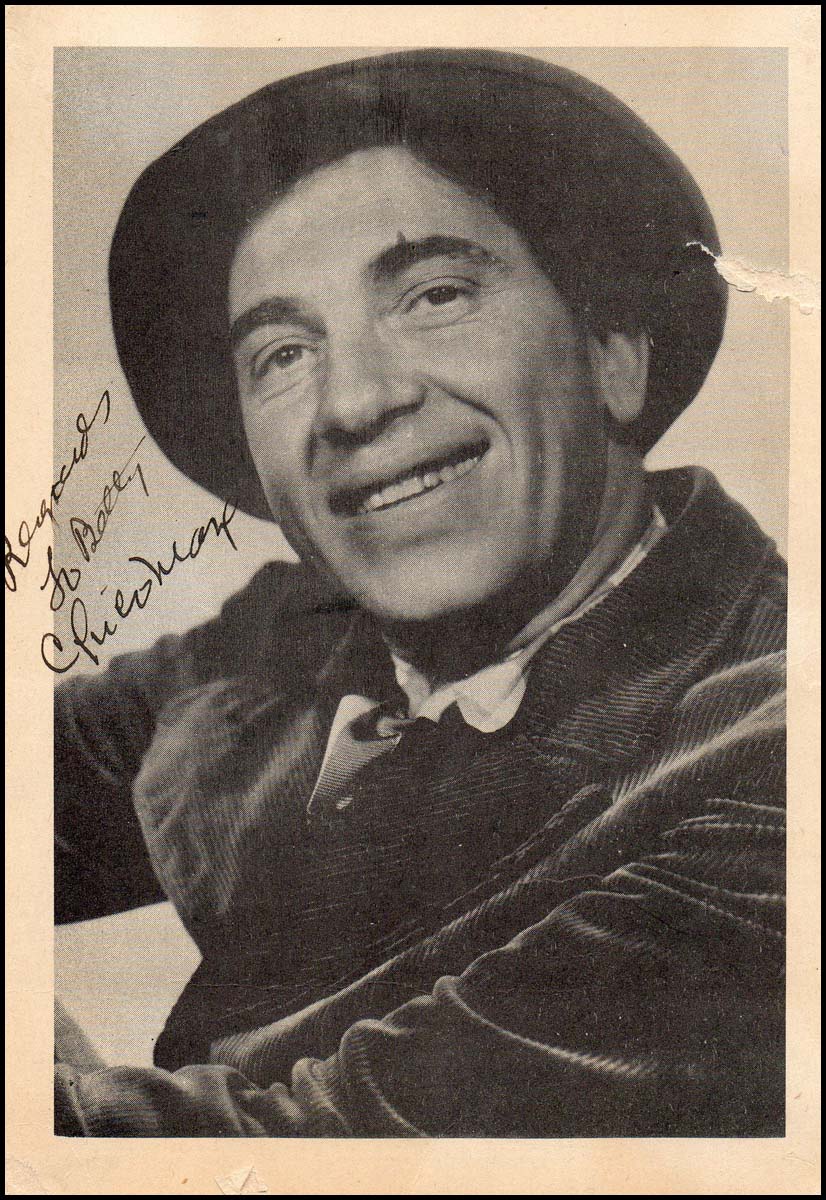 [Hollywood] Marx, Chico. (1887 - 1961) Signed Photograph _ SOLD ONE OF ...